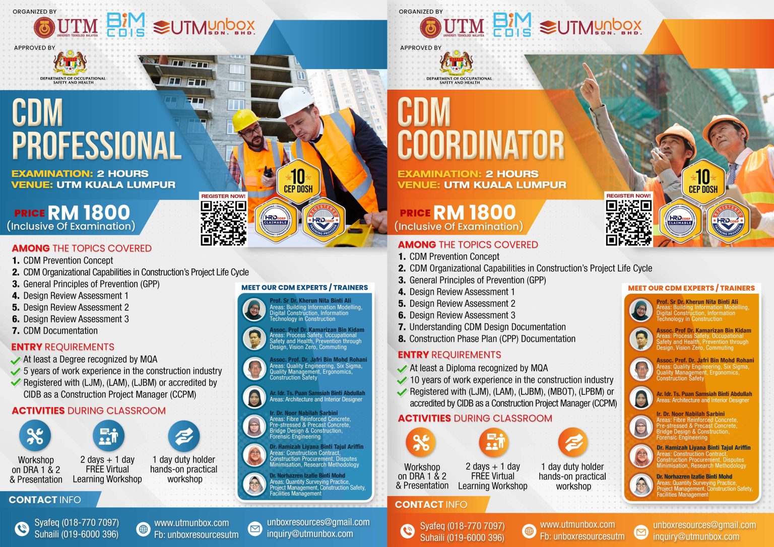 CONSTRUCTION WORK DESIGN MANAGEMENT (CDM) SEMINAR 2024 - Unbox ...
